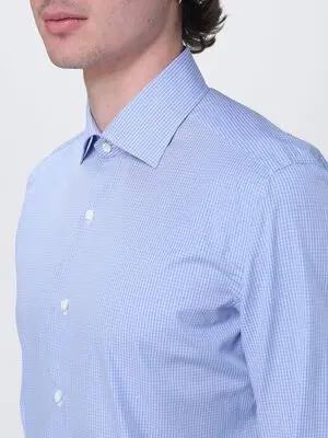LUIGI BORRELLI Striped Cotton Shirt - Blue