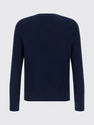 BALLANTYNE Cotton Pullover With Diamond Pattern - Blue 1