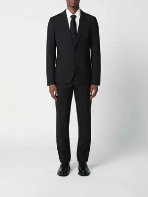 LARDINI Single-breasted Wool Blend Dress - Black