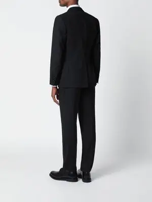LARDINI Single-breasted Wool Blend Dress - Black