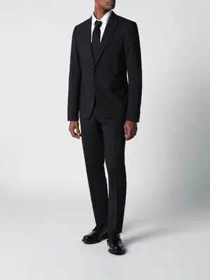 LARDINI Single-breasted Wool Blend Dress - Black