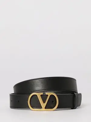 Valentino Garavani Vlogo Signature Belt In Leather - Black