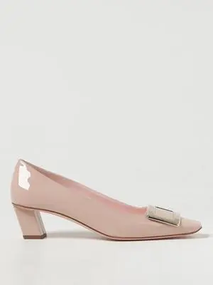 ROGER VIVIER Décolleté Belle Vivier In Patent Leather - Blush Pink