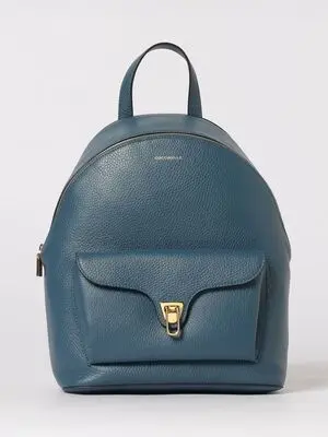 COCCINELLE Beat Generation Grained Leather Backpack - Blue