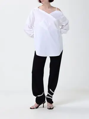 Coperni Tailored Trousers In Virgin Wool Blend With Glitter Ribbon
