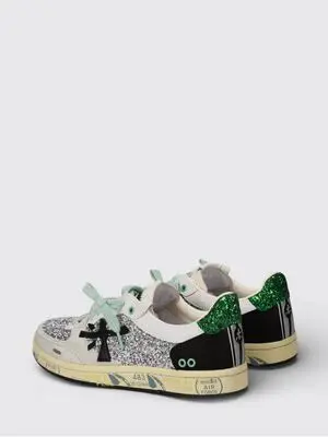 Premiata Clay Leather Sneakers With Glitter
