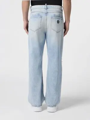 Philipp Plein Distressed Wide-leg Jeans - Denim