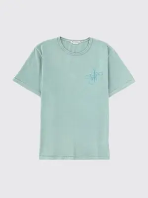JW Anderson Cotton T-shirt With Monogram - Gnawed Blue