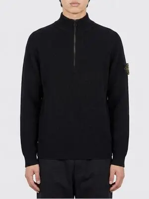 Stone Island Cotton Knit Sweater - Black
