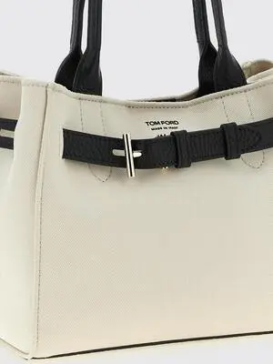 TOM FORD Audrey Cotton Twill And Leather Bag