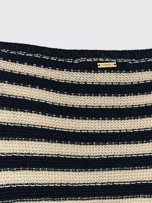 TWINSET Striped Cotton Blend Sweater - Multicolor