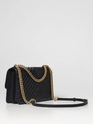 Pinko Quilted Leather Shoulder Bag With Chain Strap