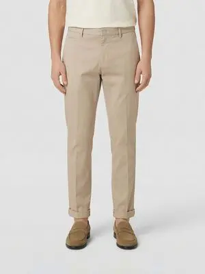 DONDUP Stretch Cotton Chino Trousers - Brown