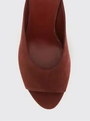 Balmain Suede Mules - Red