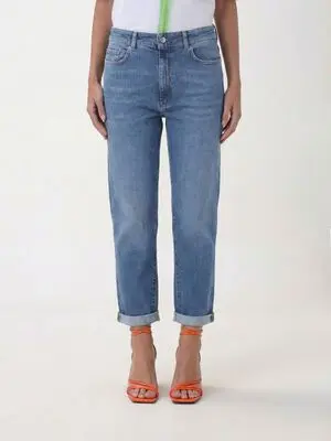 Sportmax Cropped Stretch Denim Jeans - Blue
