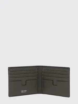 TOM FORD Bifold Calf Leather Wallet With Bill Compartment And Logo
