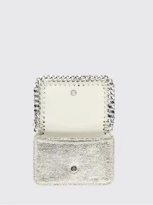 Stella McCartney Falabella Laminated Crackled Faux Suede Wallet