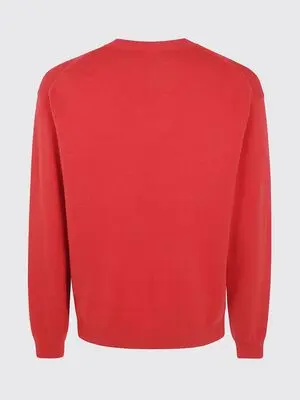 Kenzo Merino Wool Crew Neck Sweater With Jacquard Logo - Red