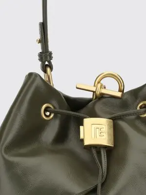 Balmain Calf Leather Bucket Backpack