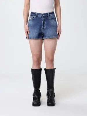 DIESEL® De-helios Cotton Denim Shorts - Blue