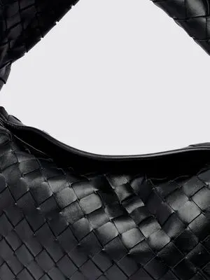Bottega Veneta Woven Leather Shoulder Bag - Black