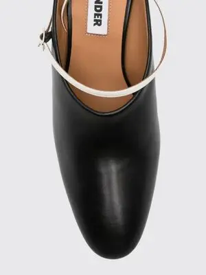 JIL SANDER Leather Slingback Pumps - Blue