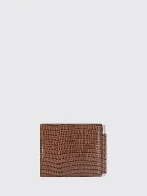 TOM FORD Bifold Leather Wallet With Money Clip And Eight Card Slots - Brown