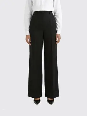 Dolce & Gabbana Virgin Wool Tailored Trousers - Black
