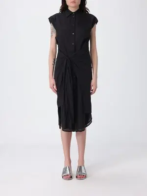 TELA Pure Cotton Midi Shirt Dress - Black