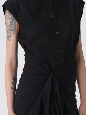 TELA Pure Cotton Midi Shirt Dress - Black
