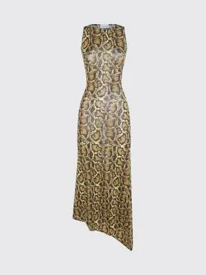 MARINE SERRE Asymmetric Stretch Viscose Dress