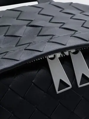Bottega Veneta Woven Leather Backpack - Black