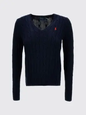 Polo Ralph Lauren Cable Knit V-neck Jumper - Navy