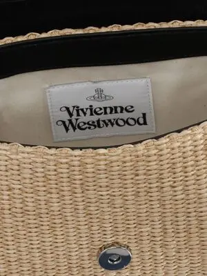 VIVIENNE WESTWOOD Orb Raffia Effect Bag