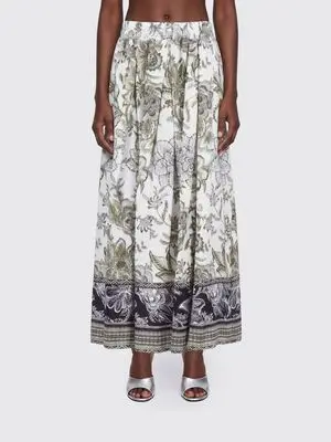 FAY Printed Viscose Skirt - Green