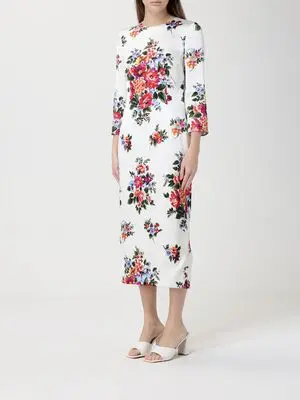 Dolce & Gabbana Floral Print Crepe Midi Dress