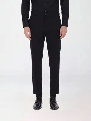 Dolce & Gabbana Virgin Wool Tailored Trousers - Black
