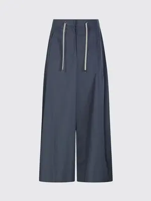 Max Mara Cotton Cropped Trousers - Blue