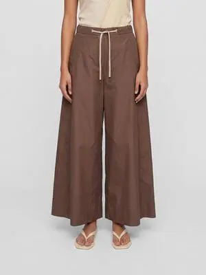 Max Mara Cotton Cropped Trousers - Brown