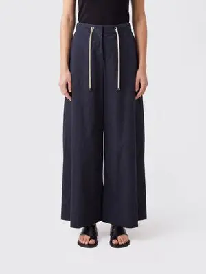 Max Mara Cotton Cropped Trousers - Navy