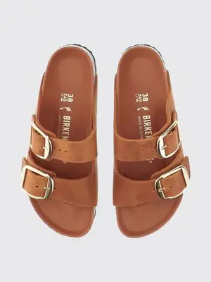 BIRKENSTOCK Arizona Big Buckle Oiled Leather Sandals - Orange