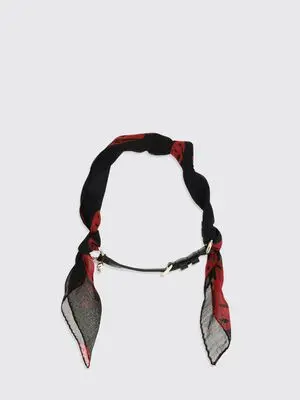 Alexander McQueen Silk And Calfskin Leather Bracelet With Skull Print And Charm - Black