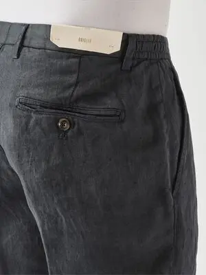 BRIGLIA 1949 Linen Shorts With Drawstring Waist