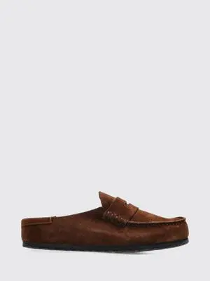 BIRKENSTOCK Suede Naples Sabot - Brown