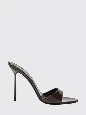Paris Texas Lidia Patent Leather Mules With High Stiletto Heel - Ebony