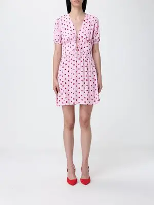 MAR DE MARGARITAS Printed Viscose Mini Dress Pink