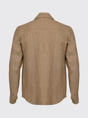 BRIGLIA 1949 Linen Shirt Jacket - Brown