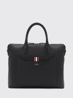 Thom Browne Grained Leather Briefcase - Black