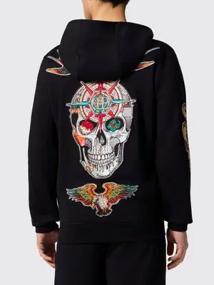 Philipp Plein Embroidered Skull Zip Hoodie