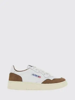 AUTRY Medalist Low Bi Leather Sneakers With Perforated Toe - Camel